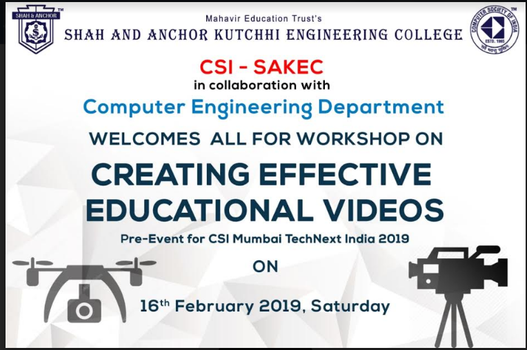 Creating Effective Educational Videos - SAKEC - Computer Engineering