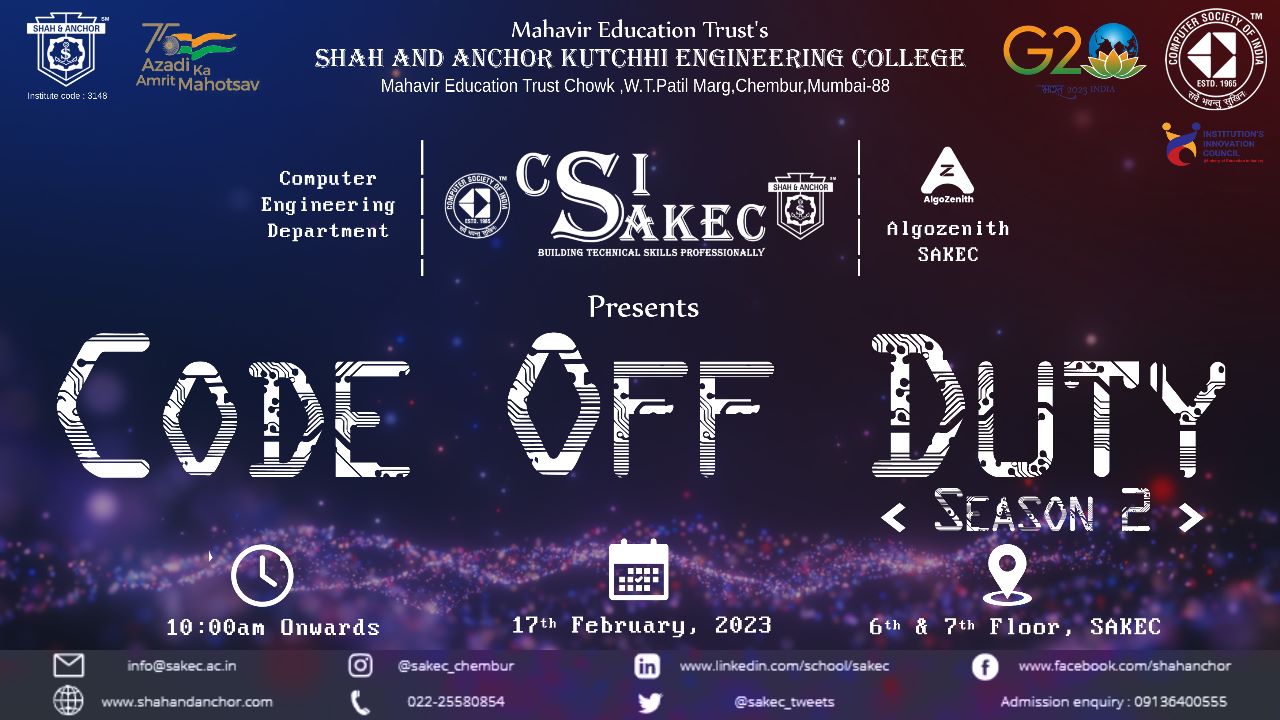 CODE OFF DUTY: SEASON 2 - SAKEC - Computer Engineering