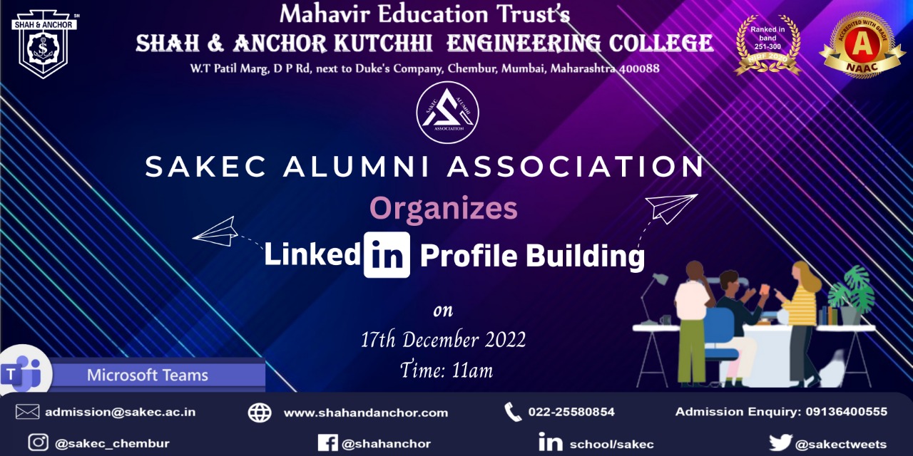 LinkedIn Profile Building - SAKEC - Computer Engineering