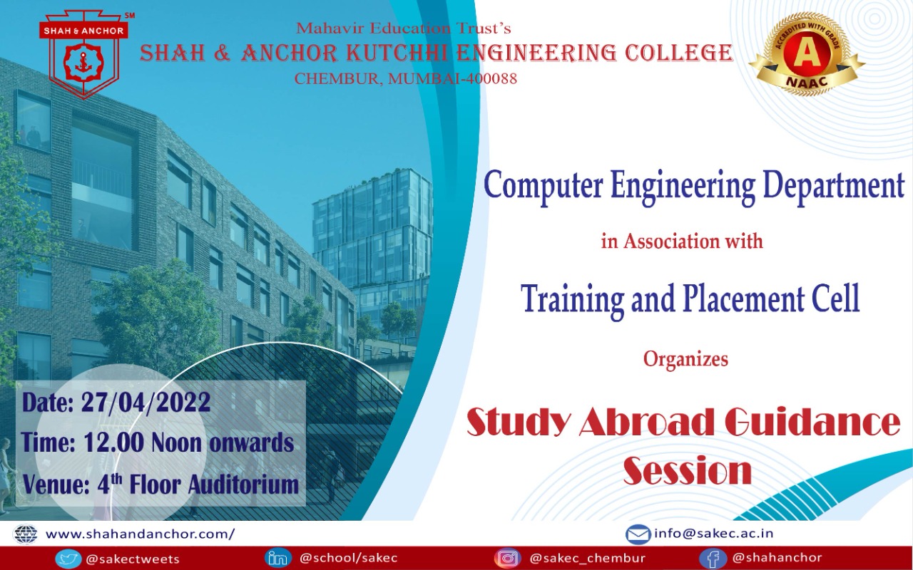 Guidance Session on Study Abroad - SAKEC - Computer Engineering